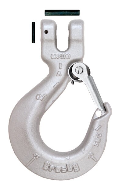 Crosby Clevis Sling Hook with Latch, 1/2" Size, 15,000 lbs. WLL, L-1339 ...