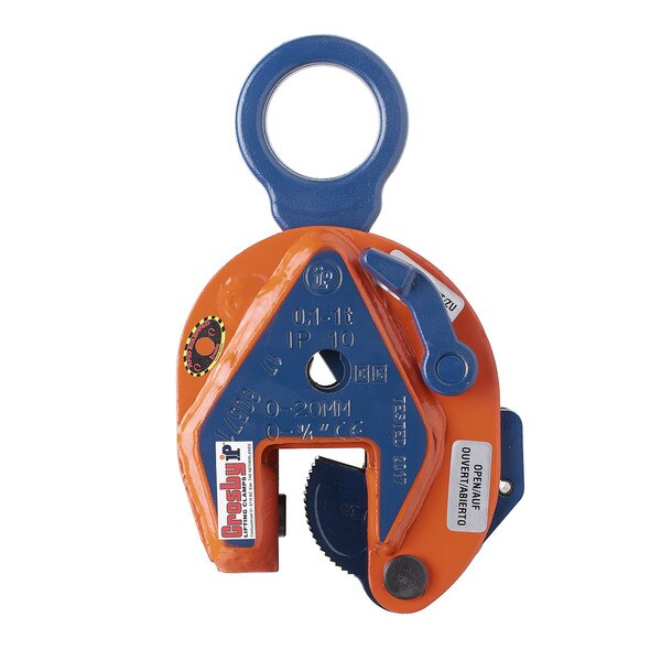 Crosby IP10 Vertical Lifting Turning and Transfer Clamp, 0"- 3/4" Jaw ...